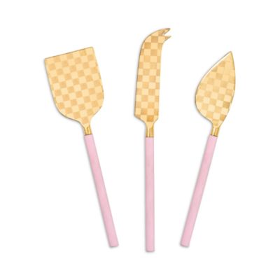 Click here for MacKenzie-Childs Rosy Check Cheese Knife Set prices