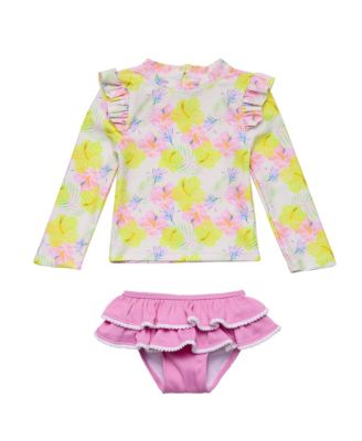 Click here for Snapper Rock Girls Aloha Vacay Recycled Ruffle Set... prices