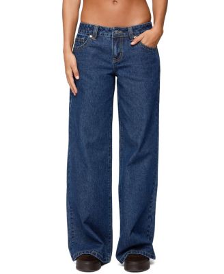Click here for Edikted Raiyne Low Rise Wide Leg Jeans prices