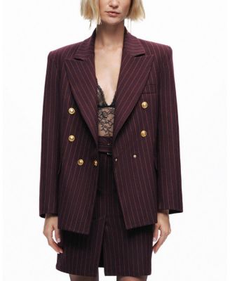 Nocturne Pinstripe Double-Breasted Blazer