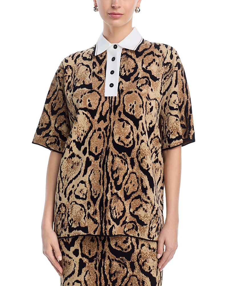 Click here for Stella McCartney Cloud Leopard Polo Top prices
