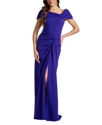 Click here for Tadashi Shoji Perkins Asymmetric Draped Gown prices