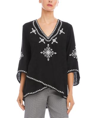 Click here for Karen Kane Asymmetrical Crossover Hem Top prices