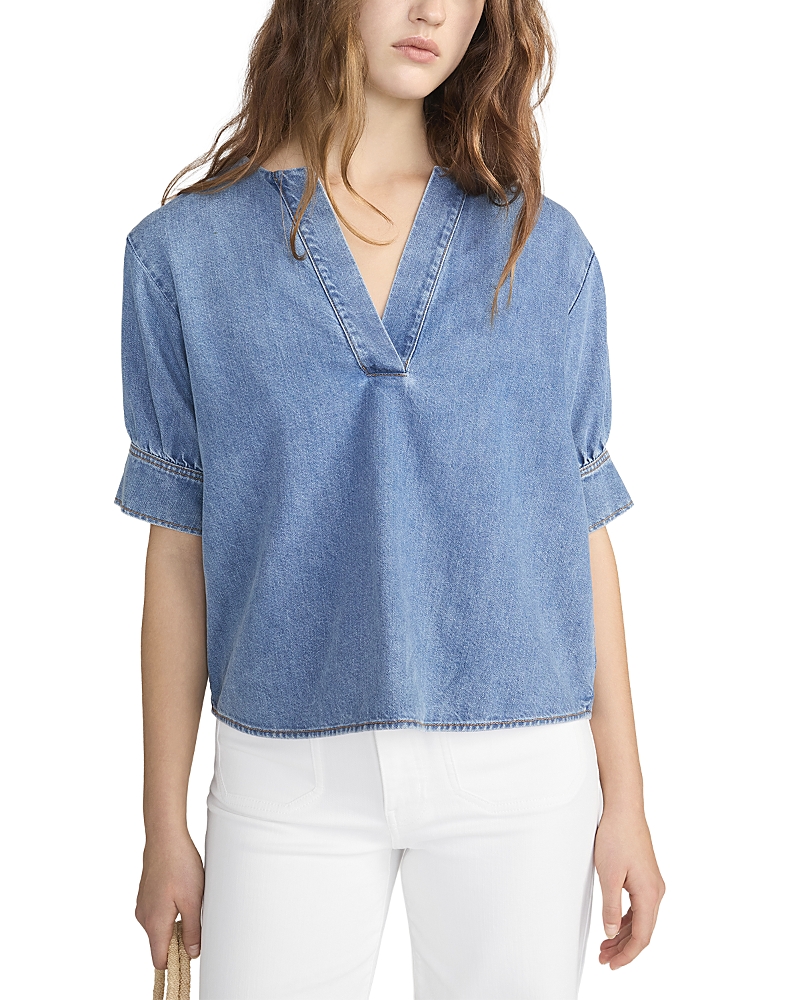 Click here for Frame The V Neck Popover Top prices