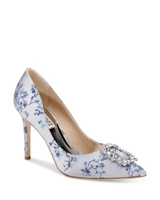 Click here for Badgley Mischka Womens Cher Crystal Buckle Pumps prices