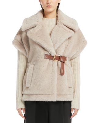 Click here for Max Mara Newabavo1 Alpaca  Wool & Silk Teddy Ponch... prices