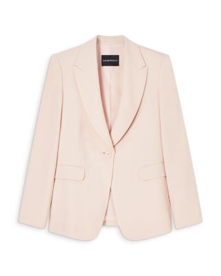Click here for Emporio Armani Gabardine One Button Blazer prices
