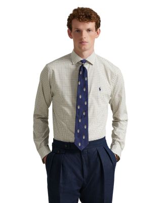 Click here for Polo Ralph Lauren Cotton Stretch Poplin Gingham Ch... prices