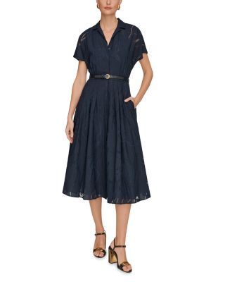 Click here for Donna Karan New York Short Sleeve Burnout Belted S... prices