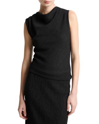 Click here for Vince Shadow Grid Cowlneck Top prices
