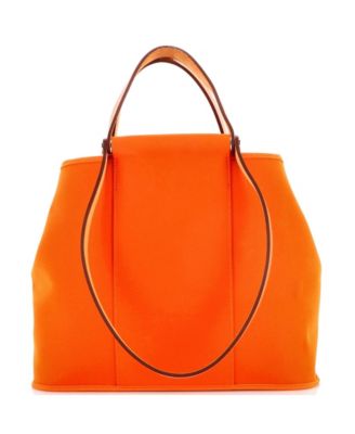 Click here for Pre-Owned HERMES 32 Cabag Handbag Toile and Leathe... prices