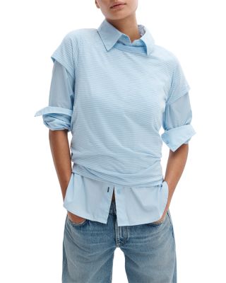 Click here for rag & bone The Slub Striped Tee prices