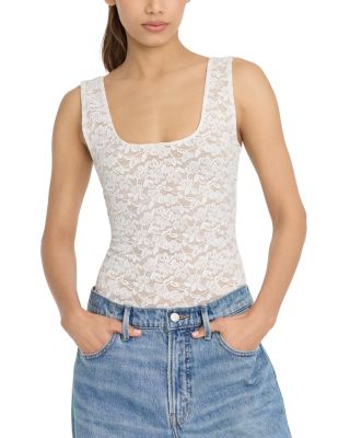 Click here for Good American Lace Scoop Tank Bodysuit prices