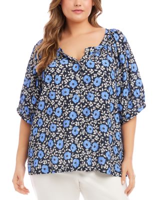 Click here for Karen Kane Plus Size Puff Sleeve Peasant Top prices
