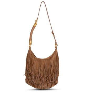 Click here for Balmain Ebene Hobo Fringes-Suede Leather prices