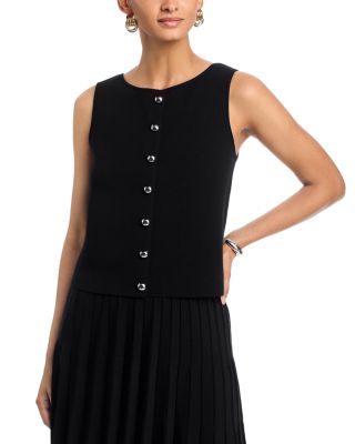 Click here for Lafayette 148 New York Button Front Sweater Vest prices