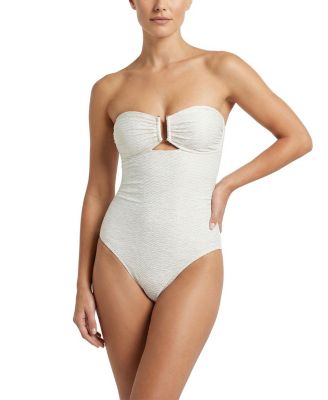 Click here for Change of Scenery Juliette U Bar Bandeau One Piece... prices