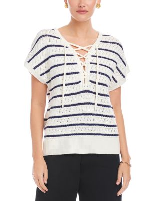 Click here for Fifteen Twenty Beth Crochet Stripe Cap Sleeve Lace... prices