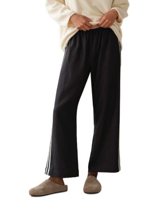 Click here for Donni The Linen Crop Racer Stripe Pants prices