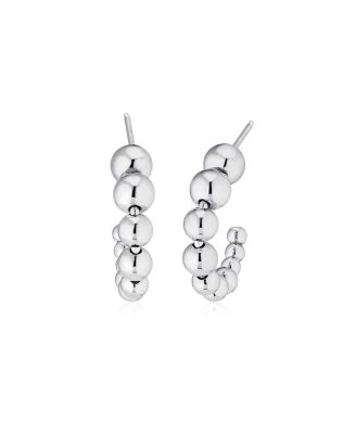 Click here for Oradina Sterling Silver Belle of the Ball Hoops prices