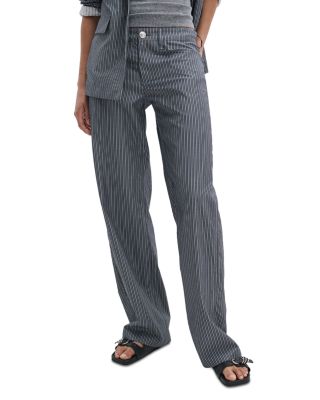 Click here for rag & bone Saige Stripe Low Rise Poplin Pants prices