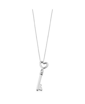 Click here for Oradina Sterling Silver Key To My Heart Pendant Ne... prices