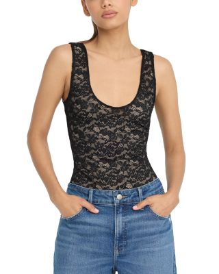 Click here for Good American Lace Scoop Tank Bodysuit prices