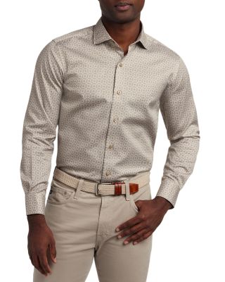 Click here for David Donahue Geometric Print Shirt prices