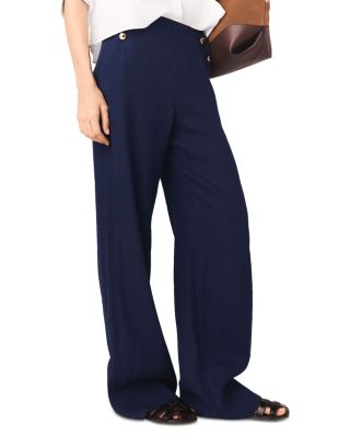 Click here for Maje Linen Blend Bridge Trousers prices