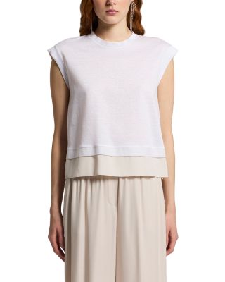 Click here for Peserico Layered Look Crewneck Tee prices