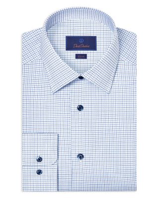 Click here for David Donahue Slim Fit Stretch Twill Check Dress S... prices