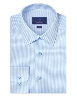Click here for David Donahue Trim Fit Stretch Twill Micro Check D... prices