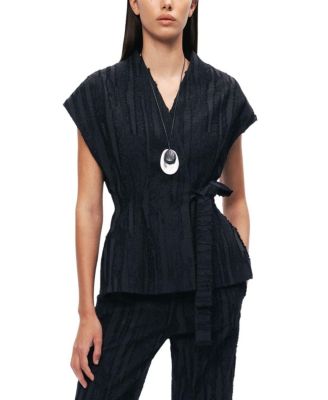 Click here for Nocturne Textured Belted Vest prices