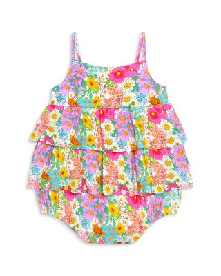 Click here for Posh Peanut Girls Margie Ruffled Bubble Romper - B... prices