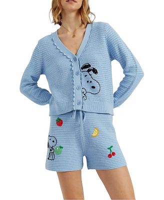 Click here for Chinti & Parker Womens Cotton Snoopy Crochet Peeka... prices