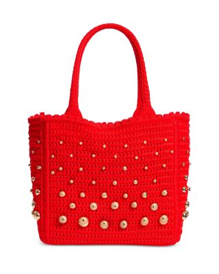 Click here for Sandro Eulalia Studded Crochet Mesh Tote Bag prices