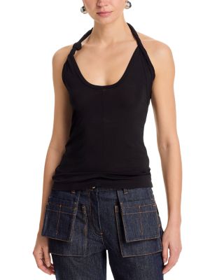 Click here for Helmut Lang Twist Halter Top prices