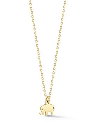 Click here for Moon & Meadow Tiny Elephant Pendant Necklace in 14... prices
