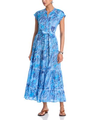 Click here for Poupette St. Barth Kora Tiered Maxi Shirtdress prices