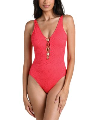 Click here for La Blanca Shellbound Plunge One Piece Swimsuit prices