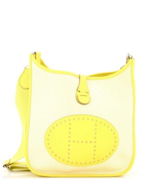 Click here for Pre-Owned HERMES Pm Evelyne Bag Gen Iii Toile and... prices