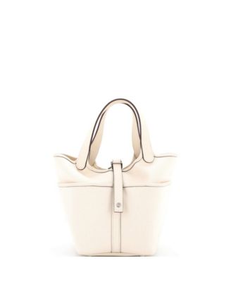 Click here for Pre-Owned HERMES Pm Cargo Picotin Lock Bag Canvas... prices