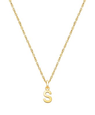 Click here for Tiny Blessings Girls 14K Gold Modern Initial Neckl... prices
