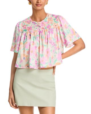 Click here for Aqua Bloom Pintuck Top - Exclusive prices