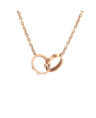 Click here for Pre-Owned Cartier Love Interlocking Necklace 18K R... prices