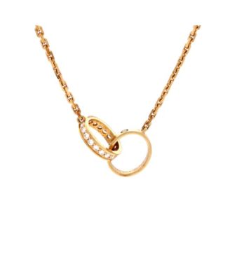 Click here for Pre-Owned Cartier Love Interlocking Necklace 18K G... prices