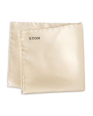 Click here for Eton Solid Silk Logo Pocket Square prices
