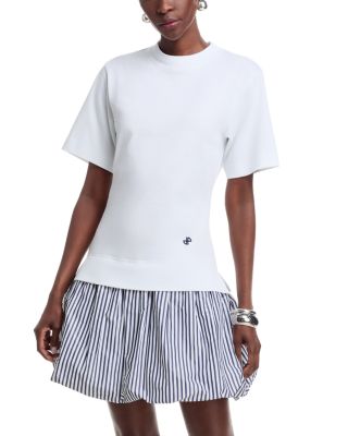 Click here for Patou Mixed Media Faille Tee Dress prices