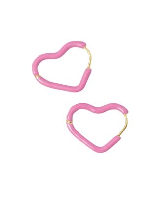 Click here for Pip Pop Girls Enamel Heart Hoop Earring prices