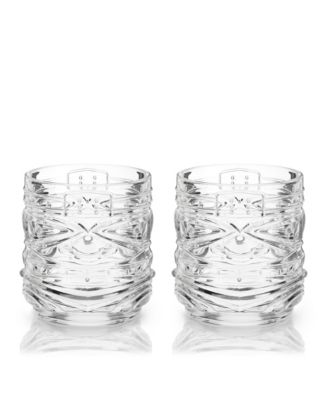 Click here for Viski Pacific Crystal Tiki Dof Tumblers  Set of 2 prices